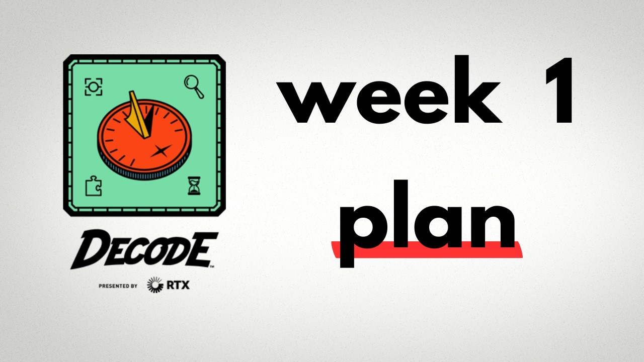 FTC DECODE: What To Do In Week 1 - YouTube
