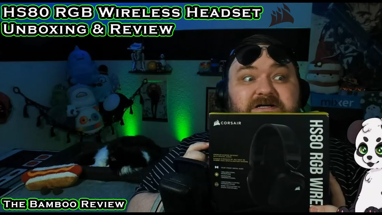 CORSAIR HS80 RGB Wireless Headset Review | The Bamboo Review - YouTube