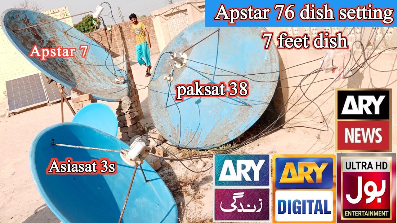 Ary Signal Setting on 7 feet dish Multi Setup|Apstar 7 dish setting on ...