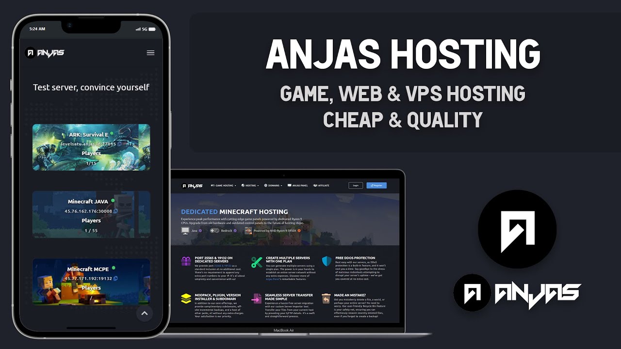 Anjas Hosting - Cheap and Quality Game, Web, VPS Hosting Powered by Ryzen 9 5950X - YouTube