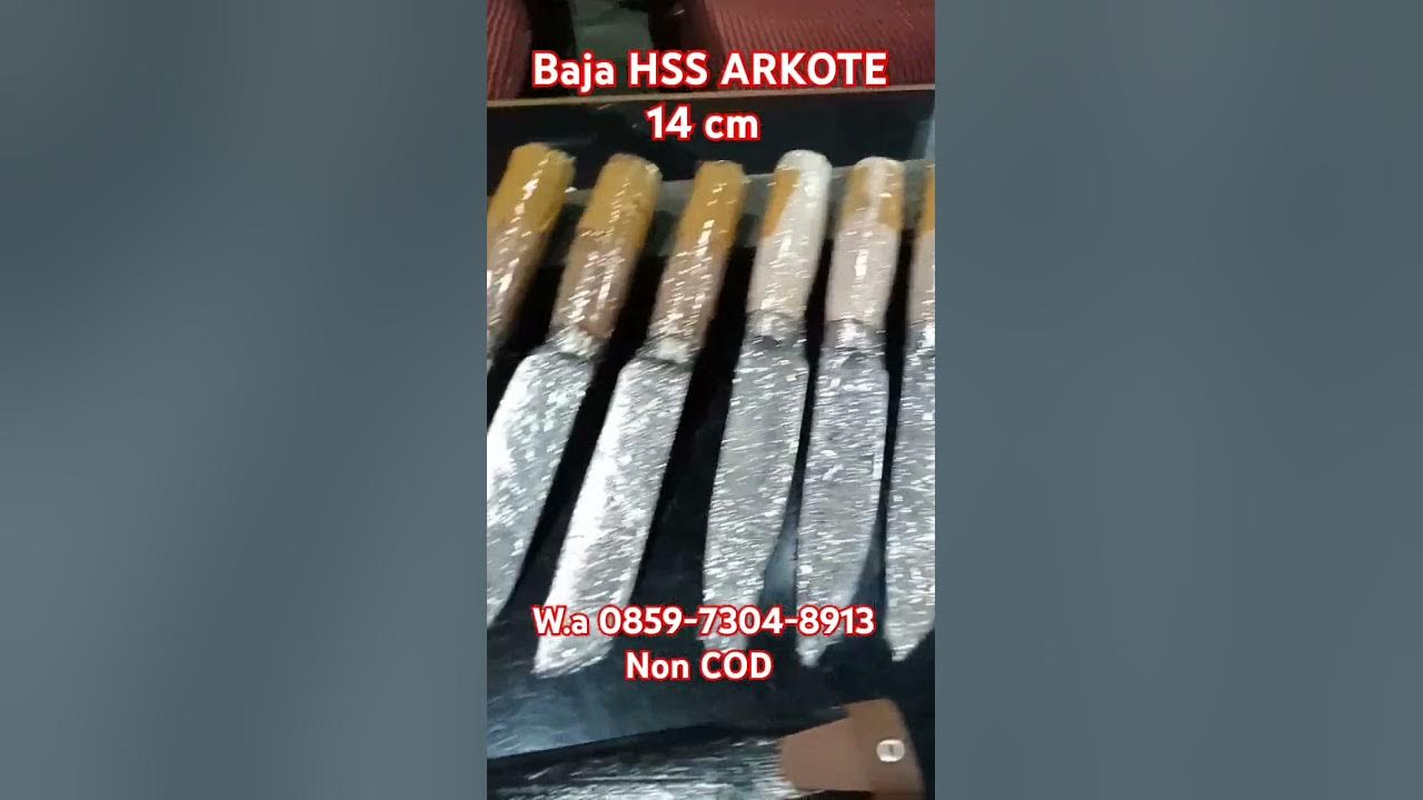 Ready 7 pcs pisau dapur & seset kulit , Baja HSS ARKOTE - YouTube