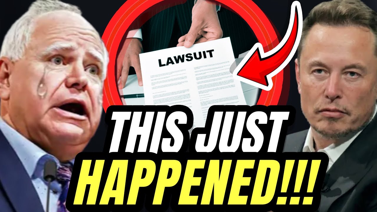 Tim Walz BREAKSDOWN CRYING After Elon Musk SUED Him On DEFAMATION For ...