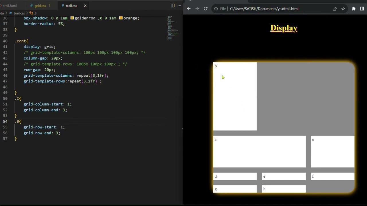 Grid in css // display grid // css tutorial - YouTube
