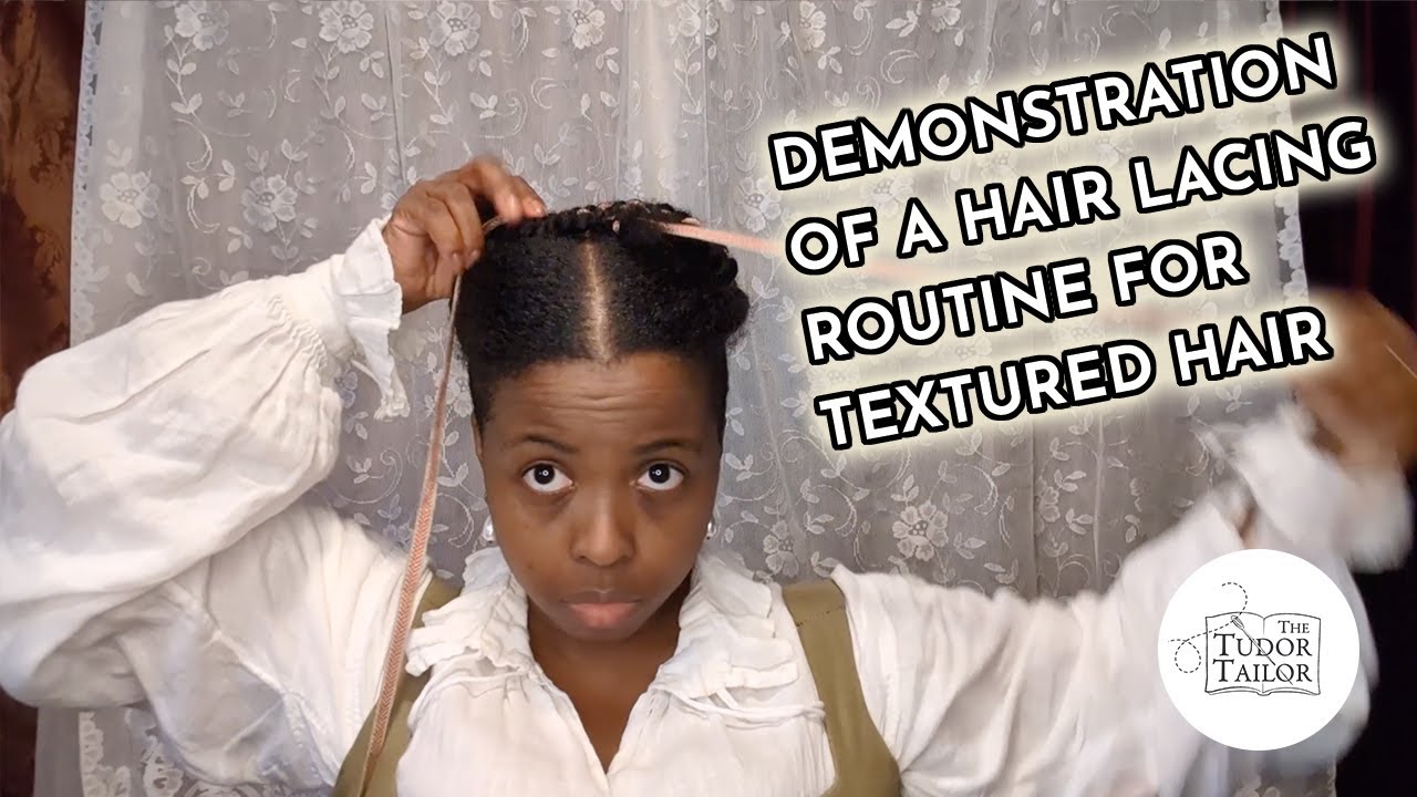 Demonstration of a hair lacing routine for textured hair: How to be ...