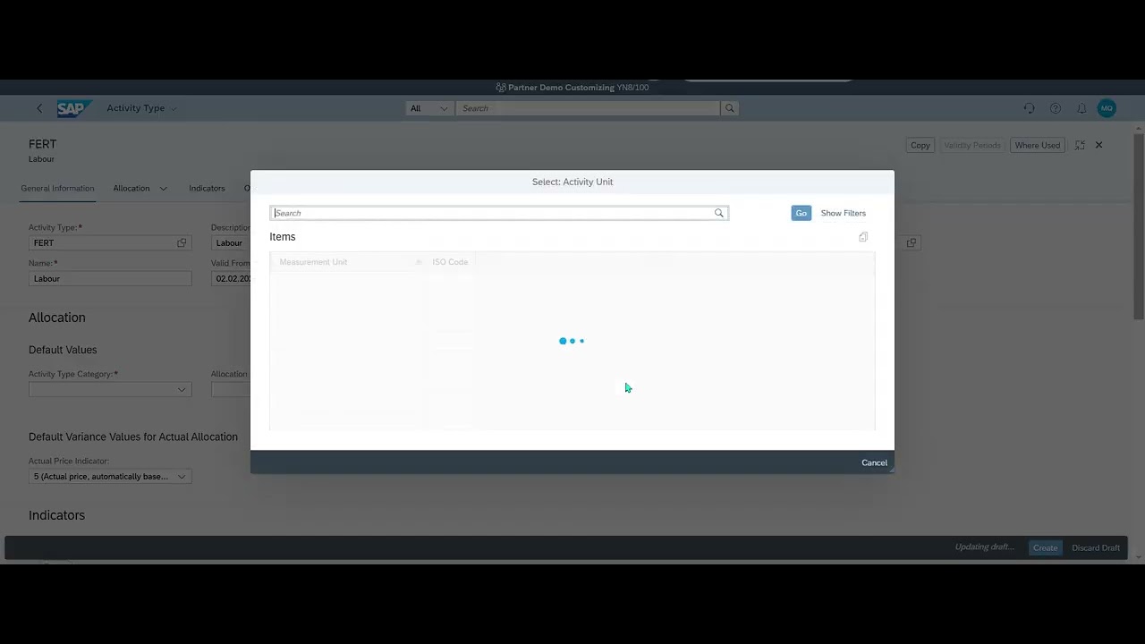 sap fico training create activity types kl01 Manage Activity Types SAP ...