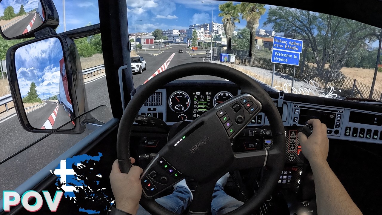 Greece DLC is HERE! - And it's AMAZING! | ETS2 | Fanatec DD+ - YouTube