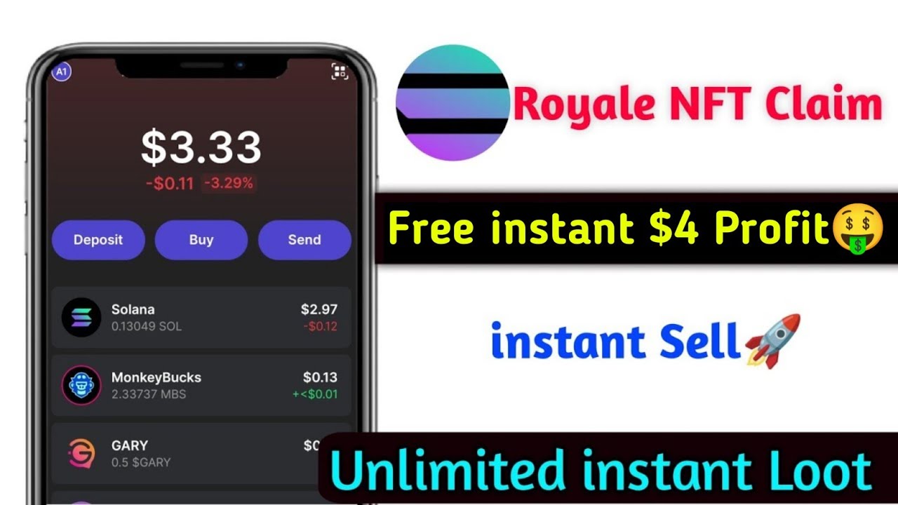 $5 instant Profit || Royale NFT Claim || instant sell || Unlimited Sol ...
