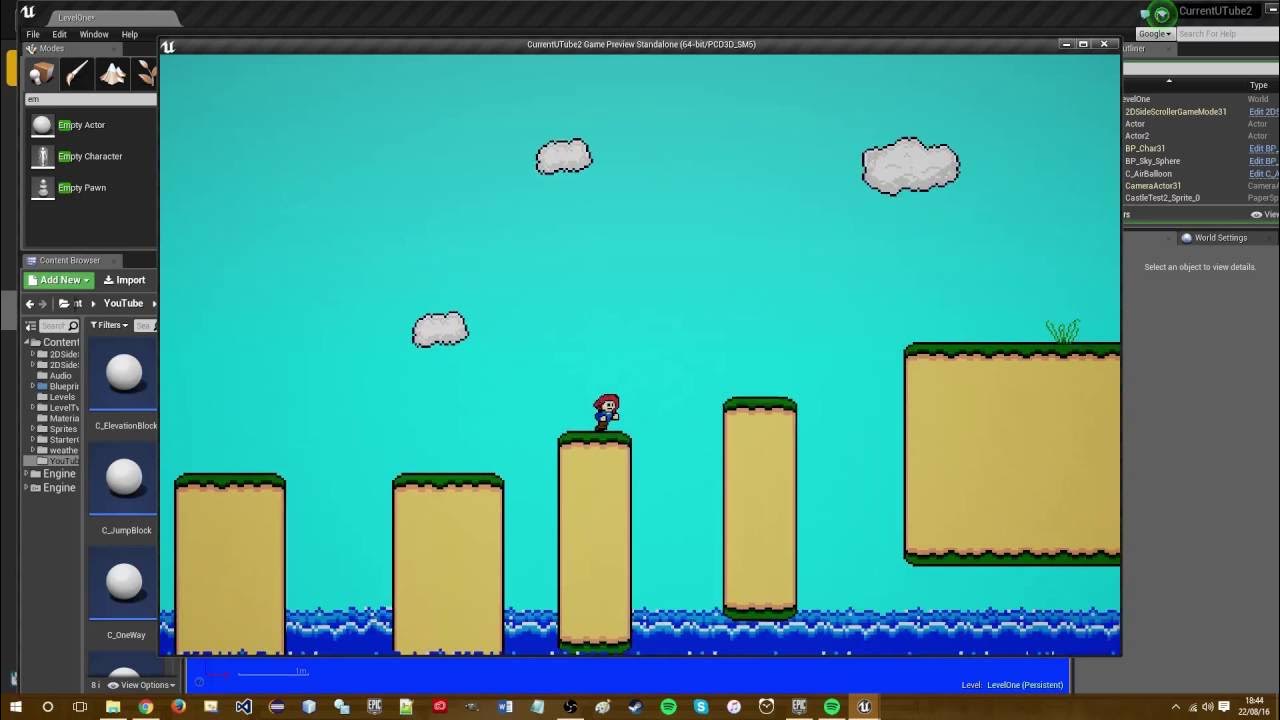 Unreal Engine - Paper 2D Side-Scroller Tutorial: Checkpoint System - YouTube
