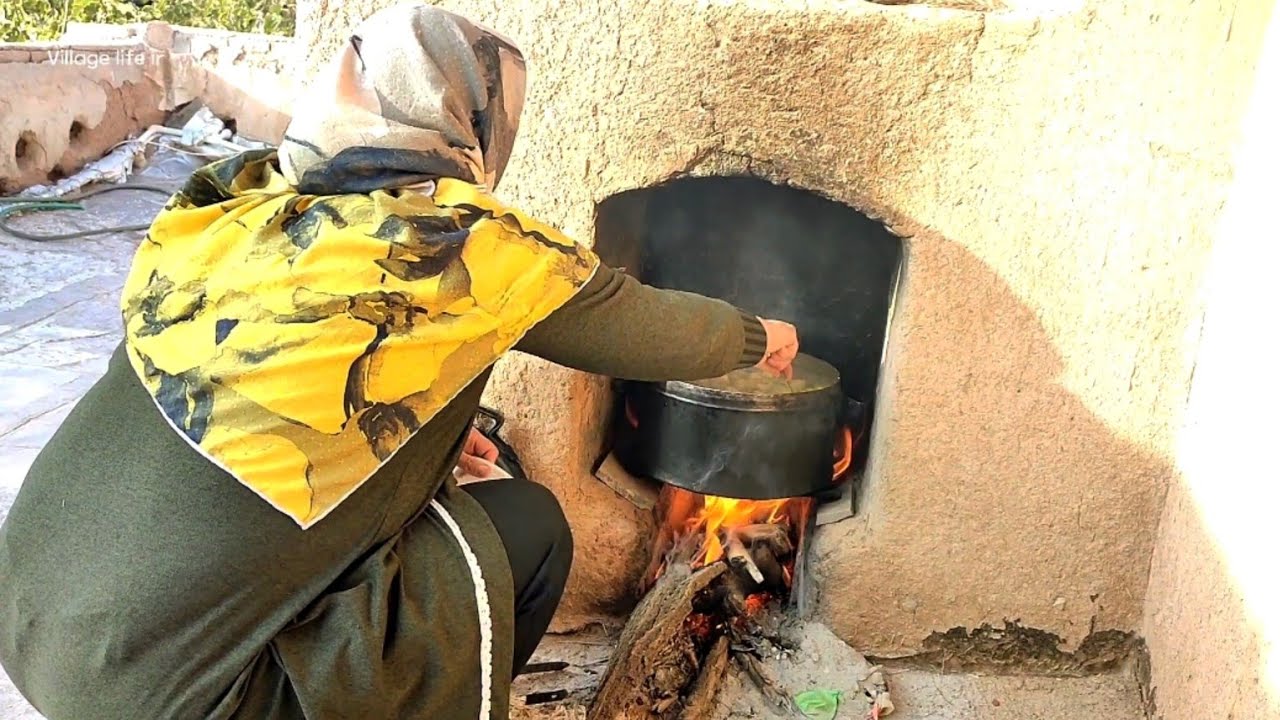 Daily routine village life | making iranian jam | nomadic life | rural ...