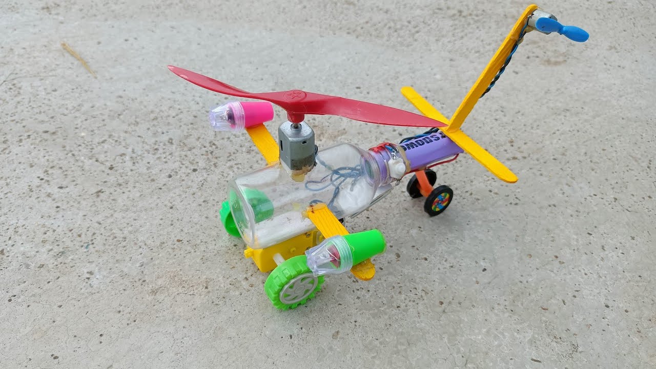 how to make helicopter with plastic bottle at home | helicopter toy Diy ...