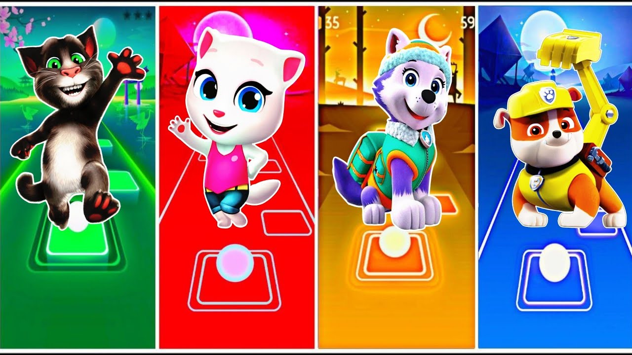 Talking Tom 🆚 Talking Angela 🆚 Paw Patrol Everest 🆚 Paw Patrol Rubble 🆚 ...