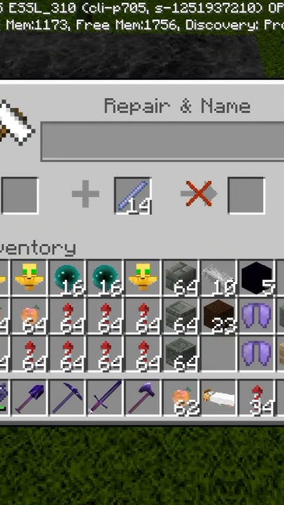 how to repair a mace in Minecraft PE #minecraft #shorts - YouTube