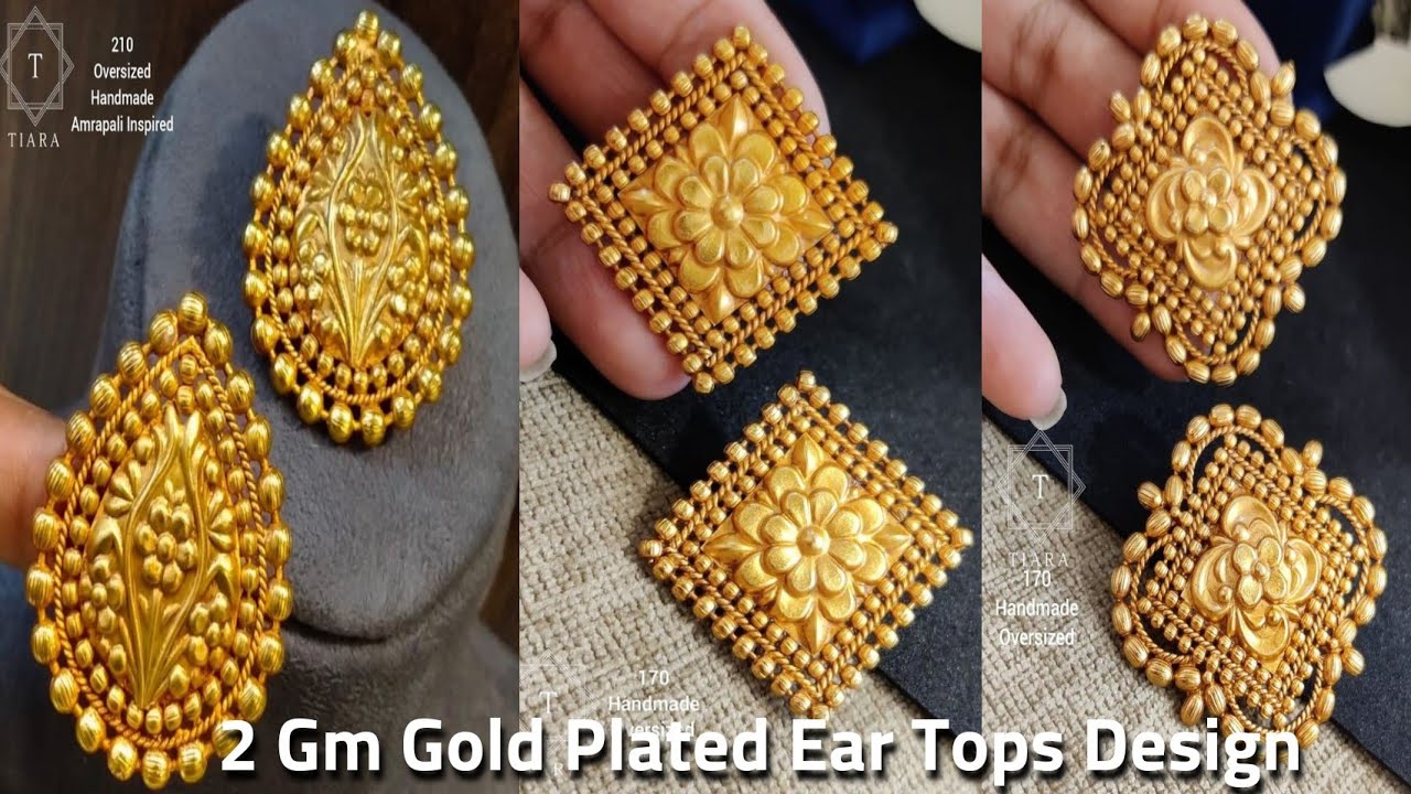 Trending New Design 2gm Gold Plated Ear Tops Under rs 999/- Only For ...