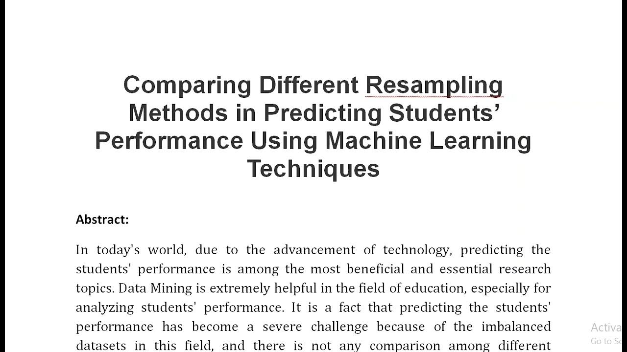 Comparing Different Resampling Methods in Predicting Students’ Performance Using Machine ...
