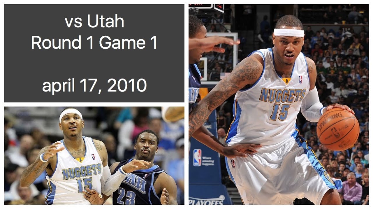 Carmelo Anthony 42 pts vs Utah Jazz Game 1 Highlights 2010 Playoffs ...