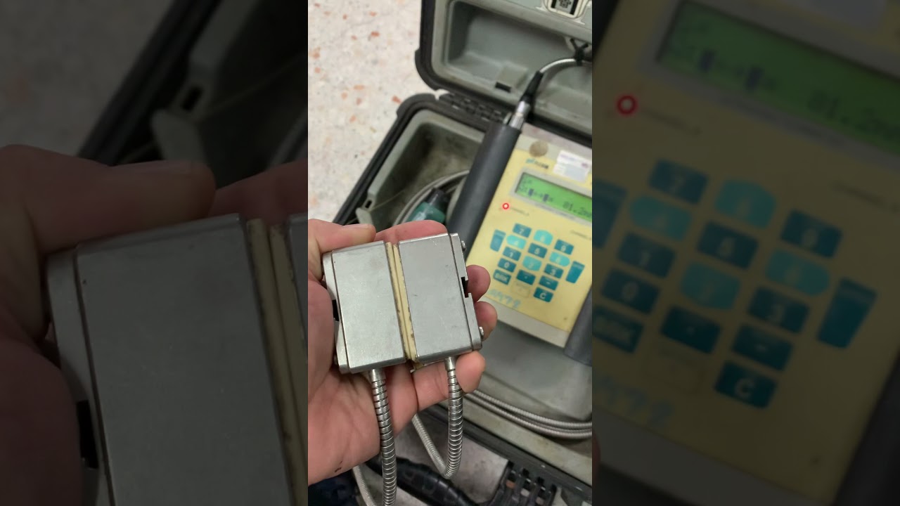 Sensor test for Flexim F601Ultrasonic flow meter clamp-on type - YouTube
