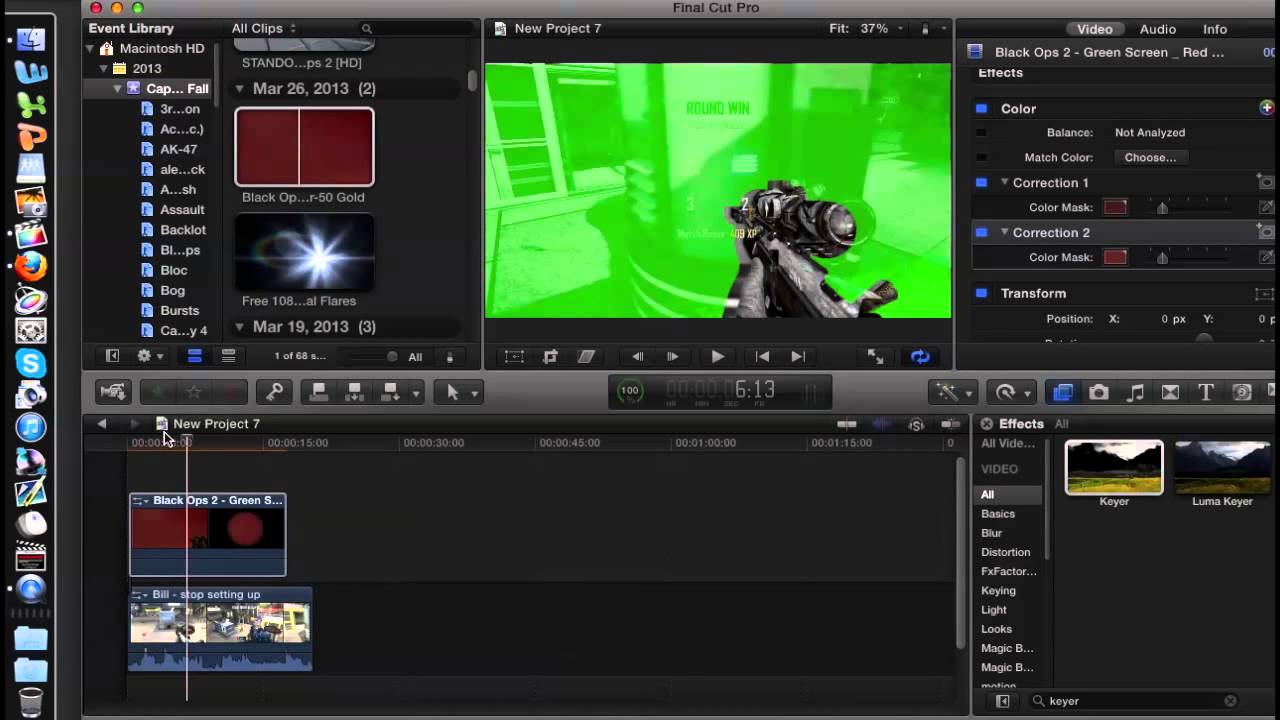 CoD Montage Tutoria #7 Gun Green Screen (FCPX) - YouTube