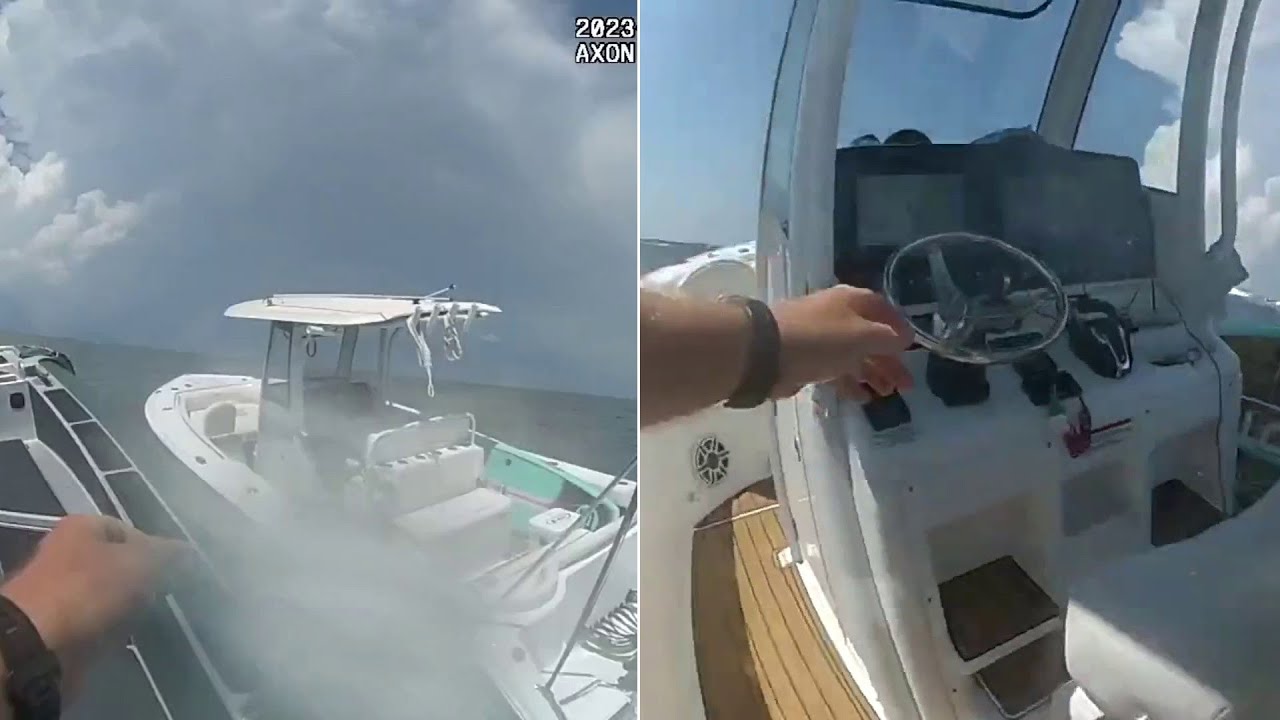 WATCH: Deputy leaps onto runaway boat traveling at 40+ mph after its ...