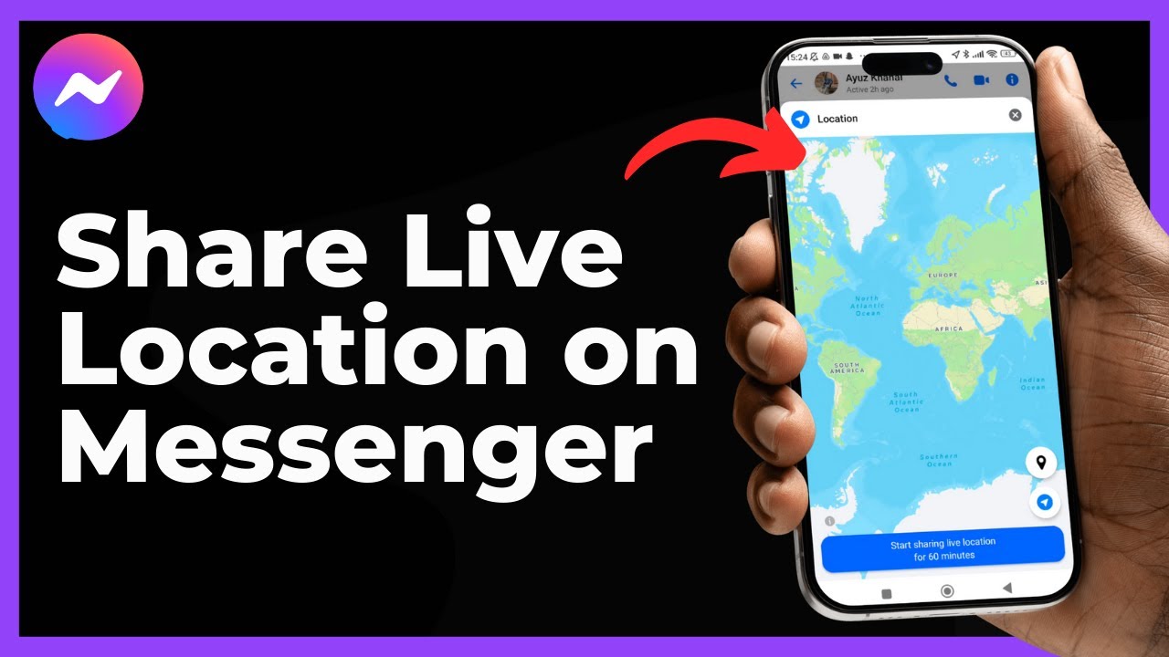 How to Share Live Location on Messenger Android | Real-Time Location ...
