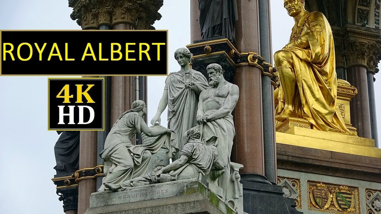 Royal Albert Hall & Prince Albert monument, Hyde Park, London UK ...