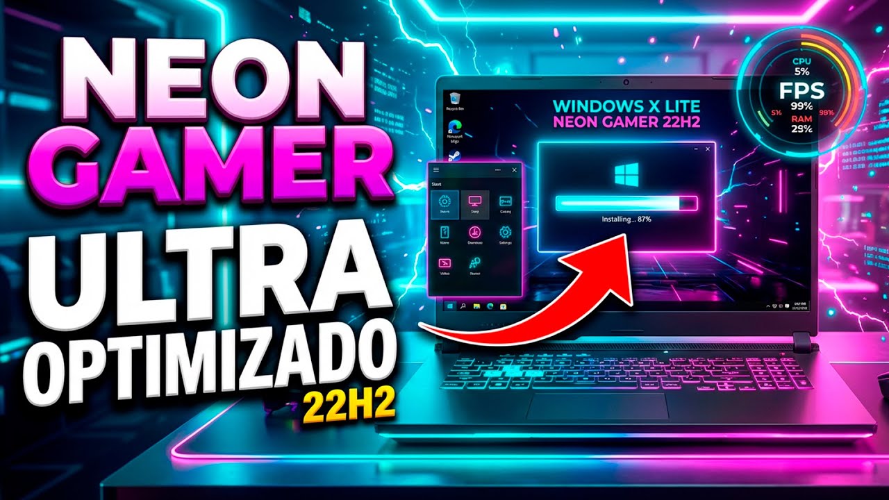 Cómo instalar WINDOWS X LITE NEON GAMER ♥️ WINDOWS 10 LITE 22H2 - YouTube