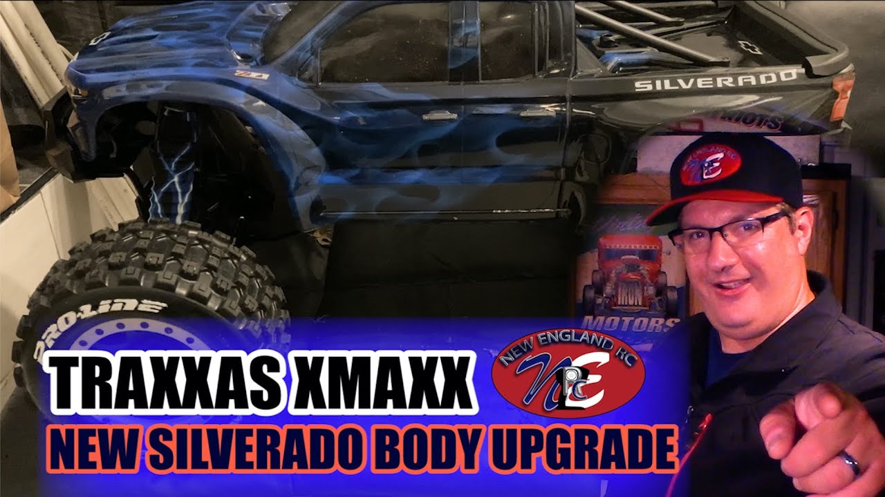 XMAXX Blue Silverado Body Upgrade - New England RC - Episode 19 - YouTube