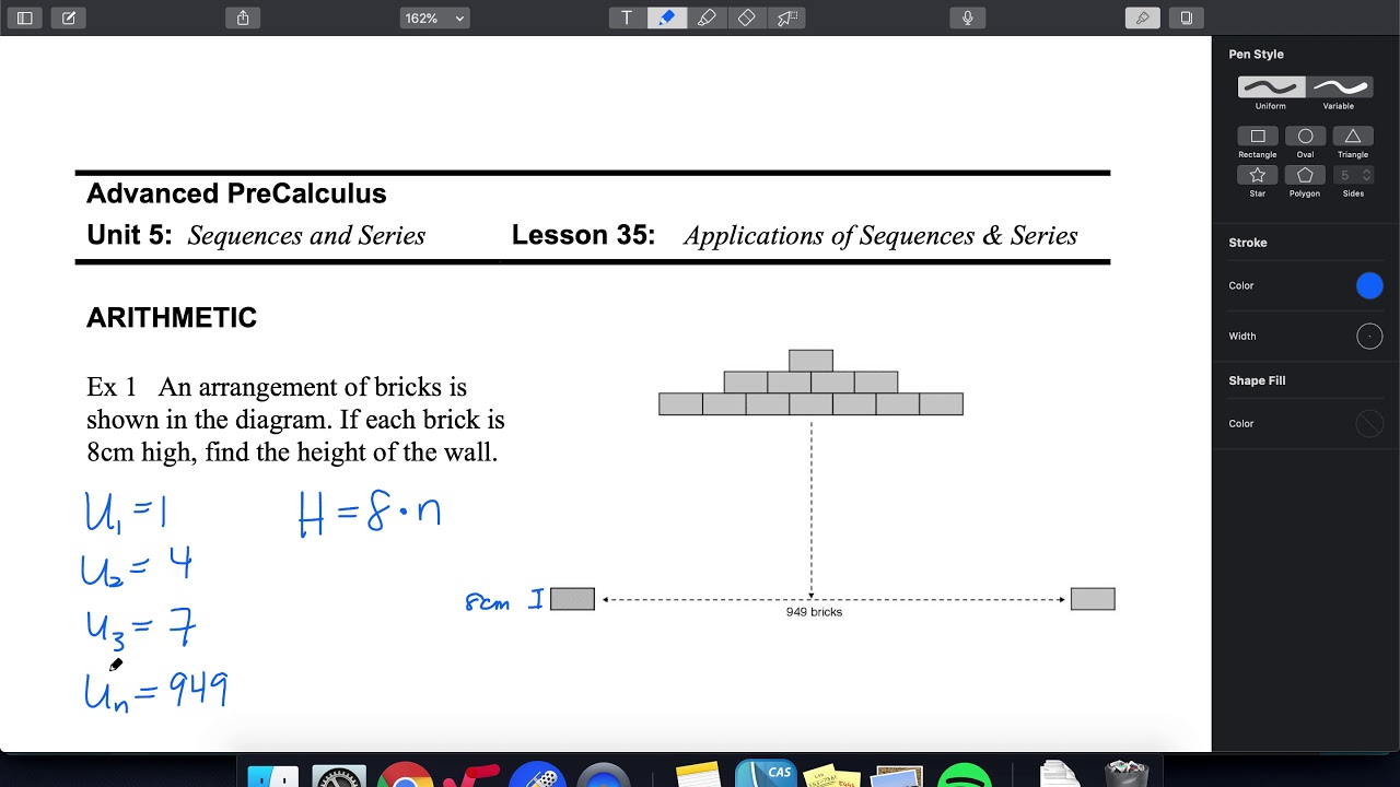 AdvPre Lesson 35 Ex 1 Height of a Brick Wall - YouTube