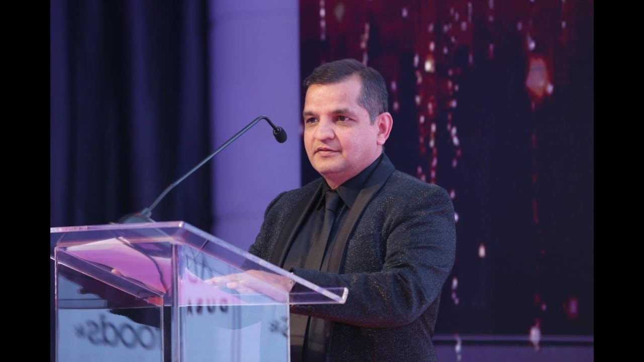 Hozpitality Founder and CEO RAJ Bhatt Opening F&B Awards in Dubai - YouTube