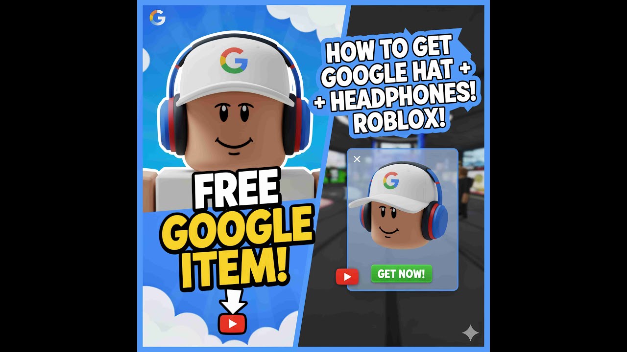 How to Get the Google Hat and Headphones FREE on Roblox - YouTube