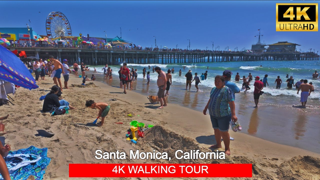 [4k] Santa Monica to Venice Beach Walk | 2 Hour Beach Walk | Iconic ...