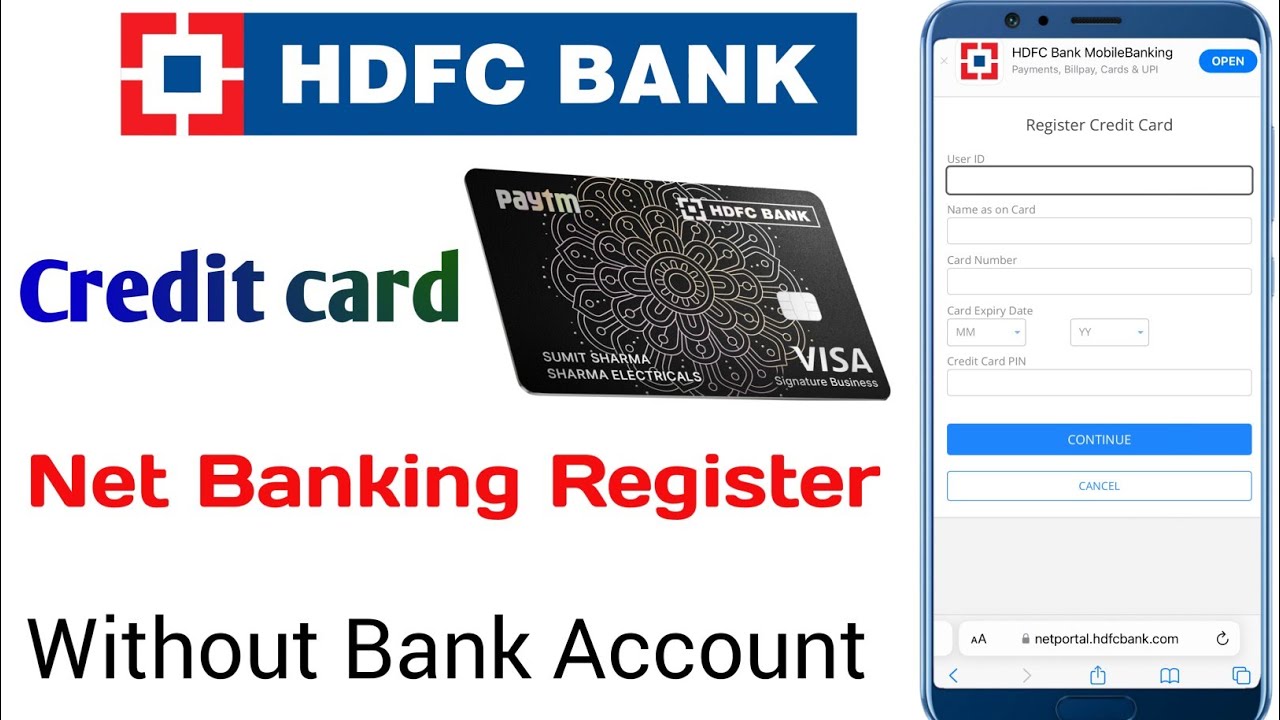HDFC Credit Card Net Banking Register Without Bank Account YouTube hdfc-credit-card-net-banking-register-without-bank-account-youtube