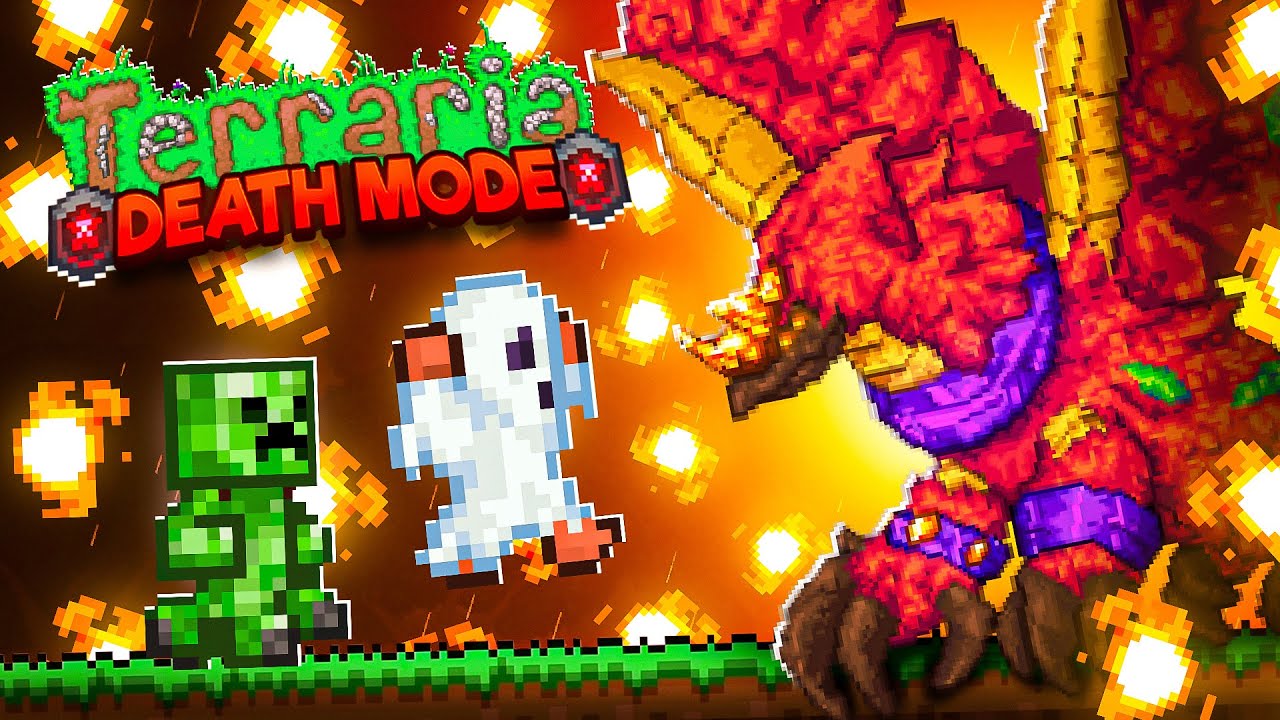 terraria but calamity death mode is a STRUGGLE - YouTube