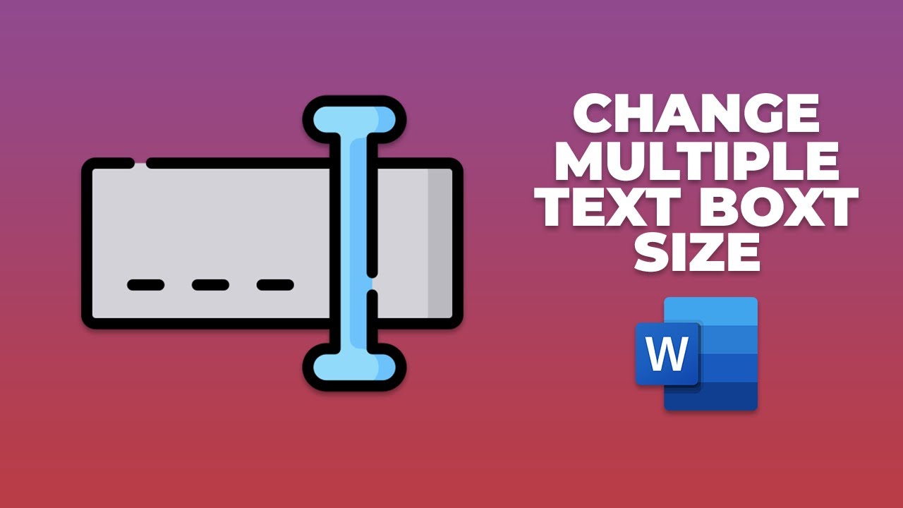How to change the multiple size of a text box in word - YouTube