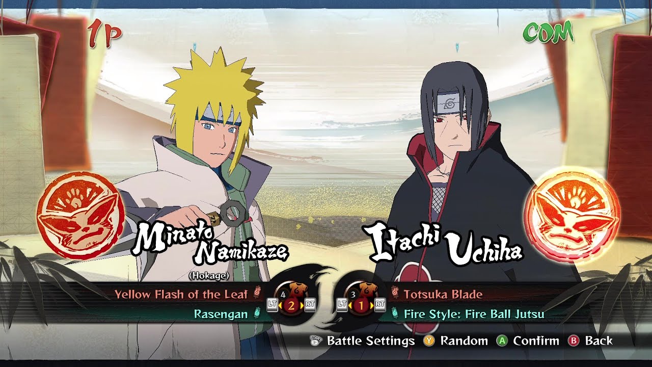 MINATO HOKAGE VS ITACHI UCHIHA VERY HARD BATTLE MAX GRAPHICS - YouTube