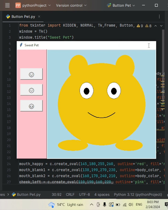 Draw face using python #emoji #control #with #button #python - YouTube