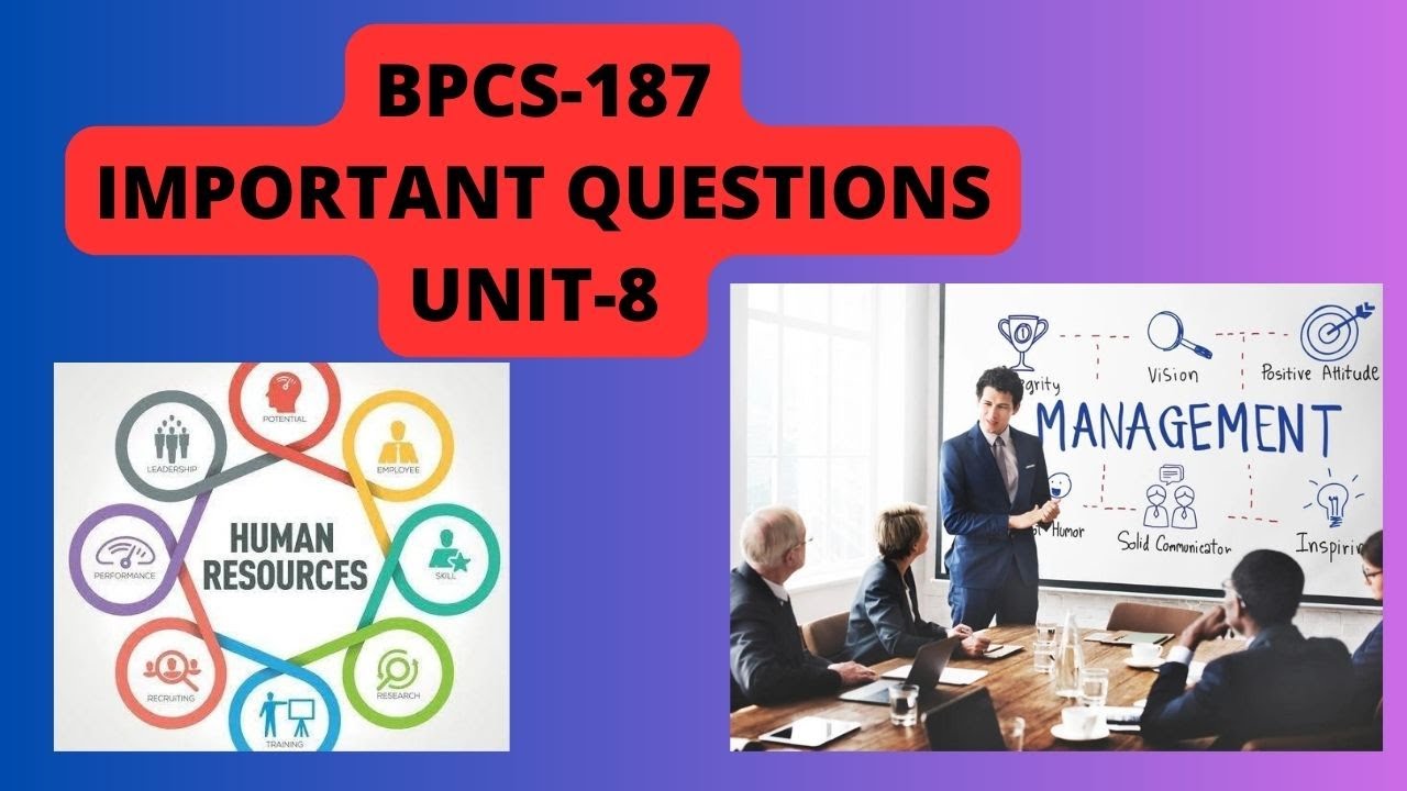 BPCS-187..Unit-8...MANAGING HUMAN RESOURCES - YouTube