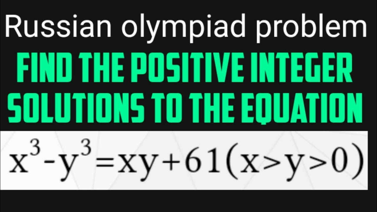 Russian math olympiad problem|Diophantine Equation#olympiad # ...