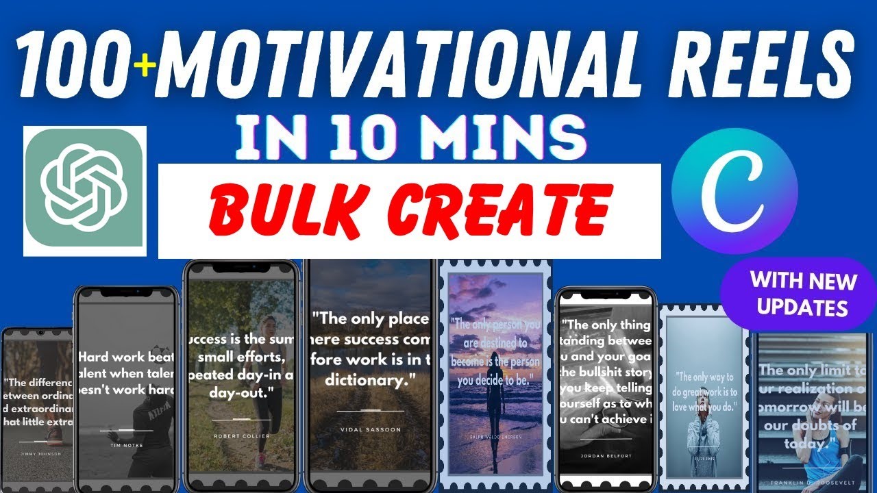 Bulk Create 100+ Motivational Reels And Shorts in 10 Mins Using Chat ...