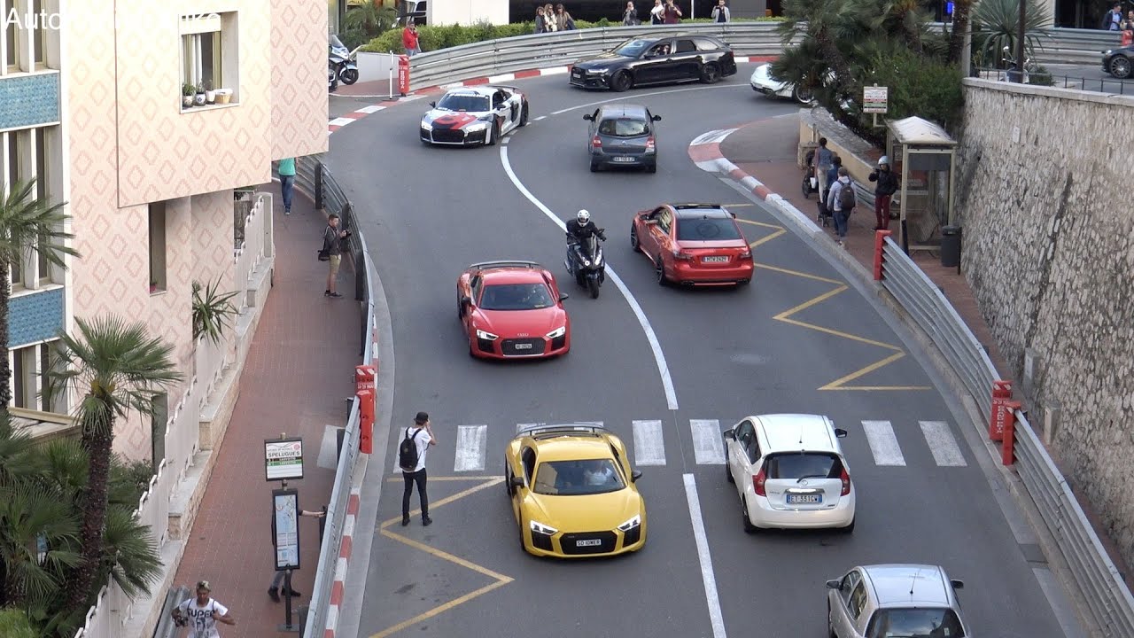 Audi R8 vs Audi R8 vs Audi R8 vs Audi RS6 - LOUD rev battle - YouTube