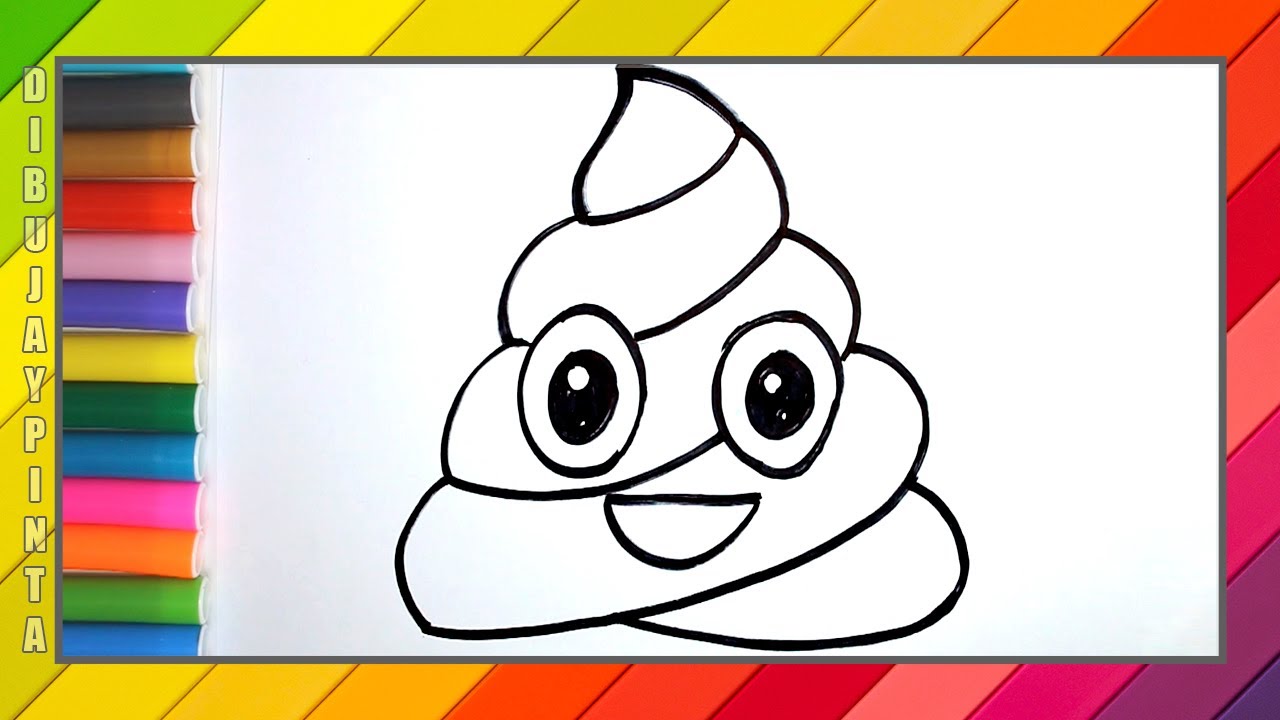 Cómo Dibujar y Colorear una CACA 💩🎨💩 Super Fácil y Paso a Paso 🌈Dibujos ...
