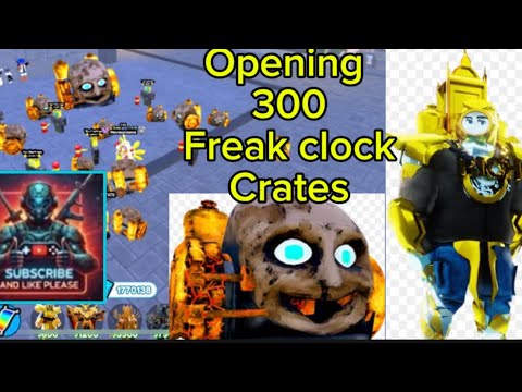 Opening 300 freaky clock crates,with giveaway ! Toilet tower defense⚔️🚽 ...