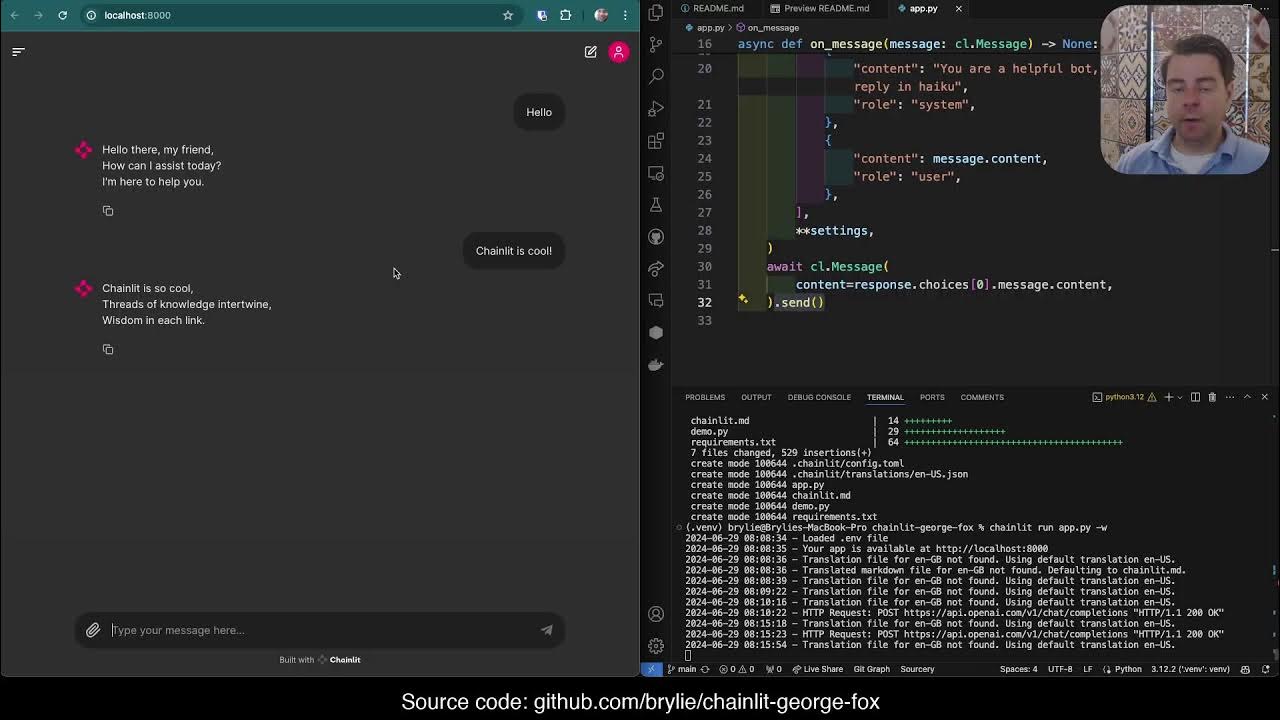 Chainlit retrieval augmented chatbot - YouTube
