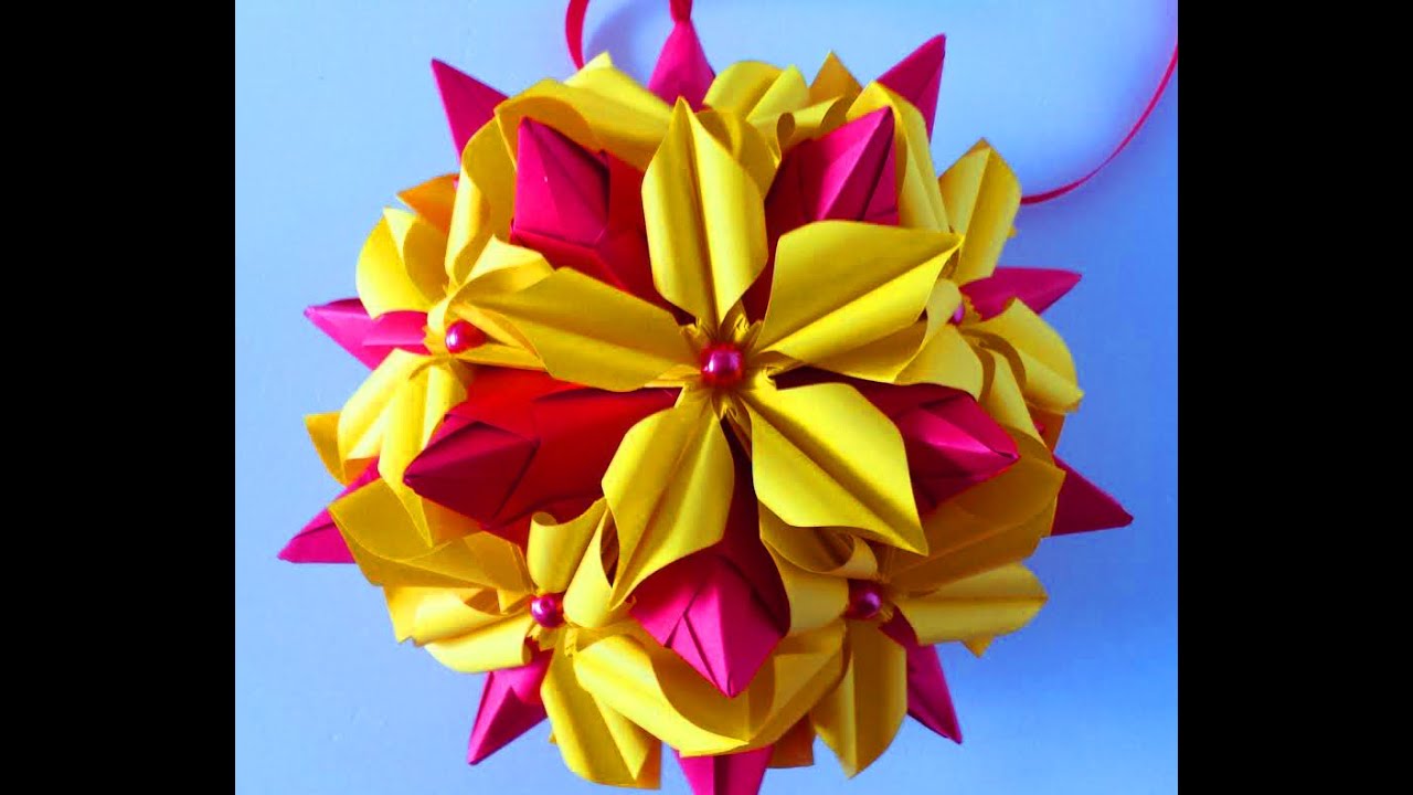 5 Petals Origami Flower #2 - YouTube