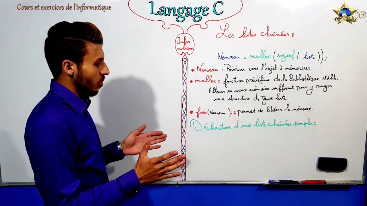 Les listes chainées en langage C partie 2 - YouTube
