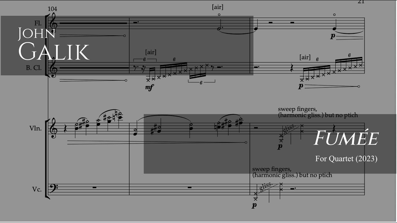 Fumée | John Galik | Score Video - YouTube