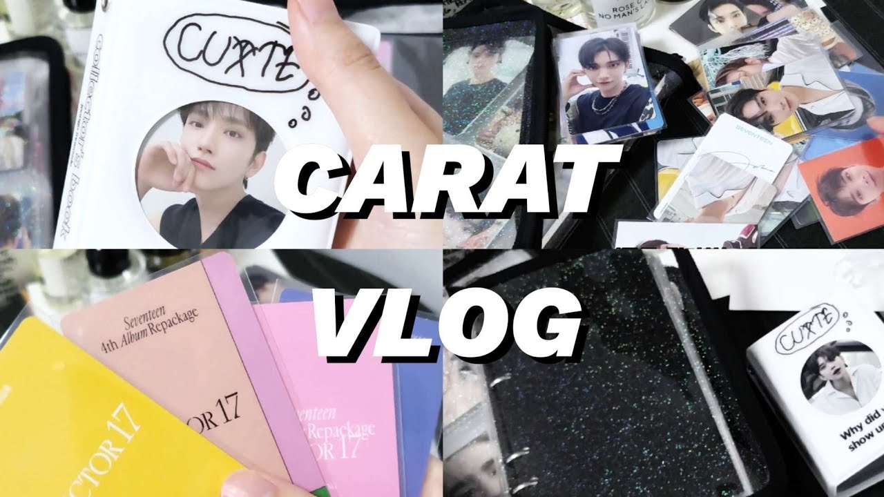 캐럿브이로그💎13 이사갑니다 세븐틴 포카 바인더 정리 3포켓 바인더 러버는 속지 찾기 힘들어요 😵💫 그걸 제가