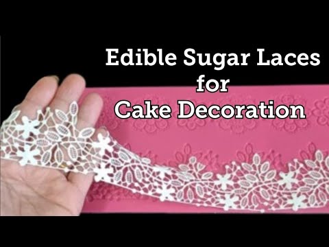 How to make Edible Sugar Laces for Cake Decoration / DIY Edible Sugar ...