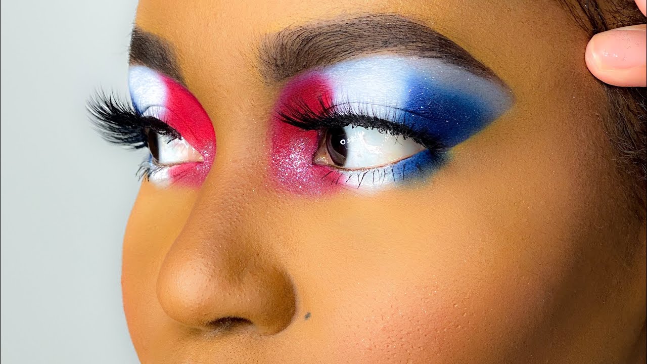 FUN RED,WHITE, & BLUE EYESHADOW | USED NORVINA VOL 1 PALETTE | BEAUTY ...