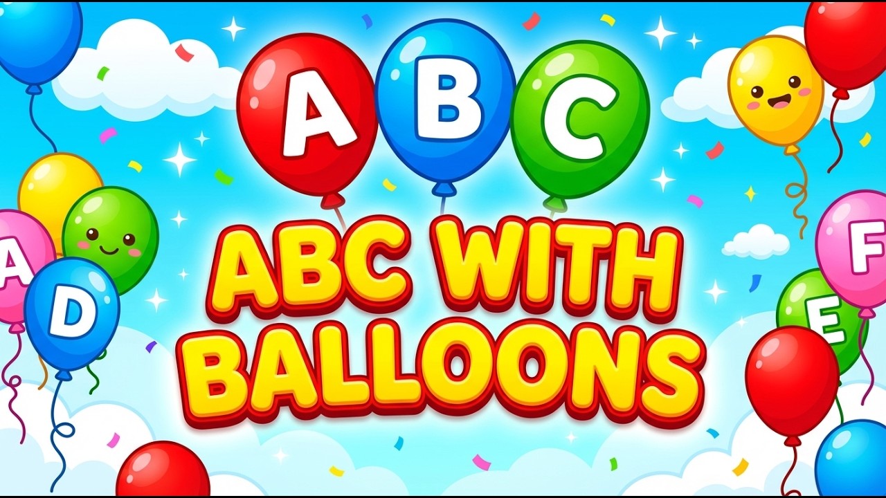 ABC With Balloons Learn Alphabet A to Z with Colorful Balloons ABC Tiny ...