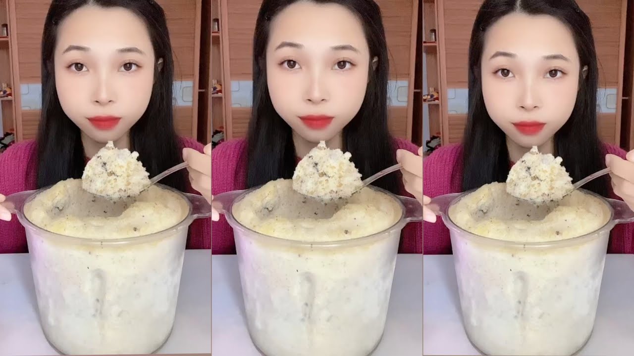 her powdery ice eating asmr - YouTube